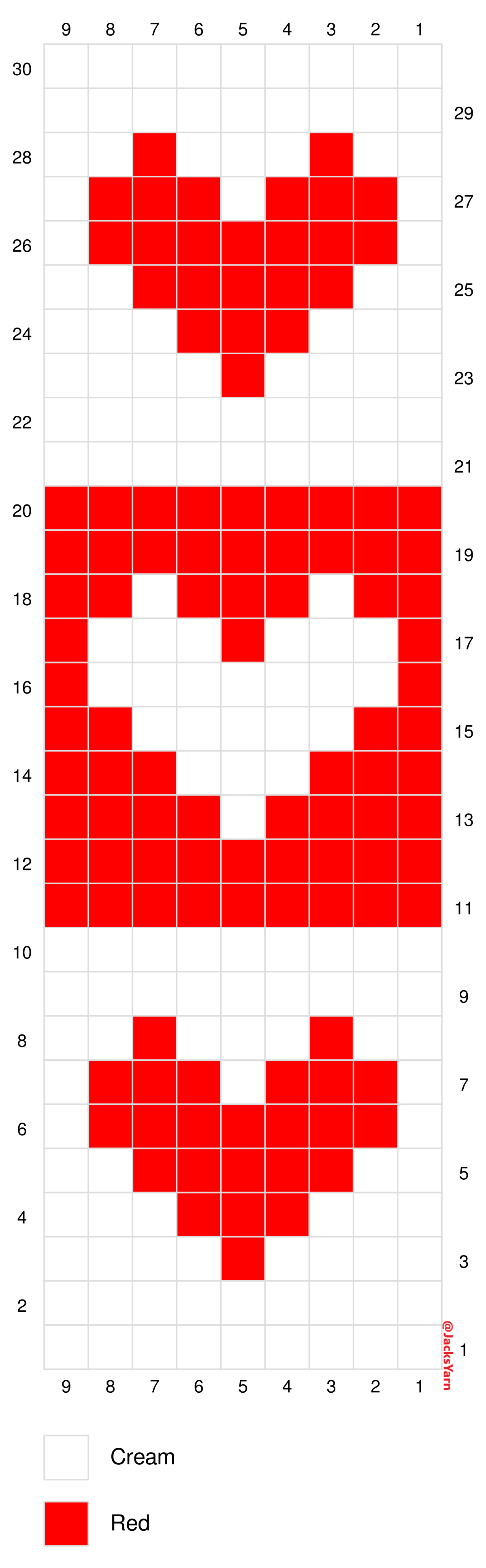 Heart Bookmark – Free Crochet Pattern – Jack's Yarn Crochet Designs